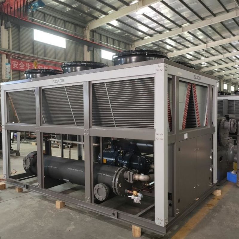 100HP Semi Hermetic Air Cooled Screw Compressor Chiller For Chemical ...