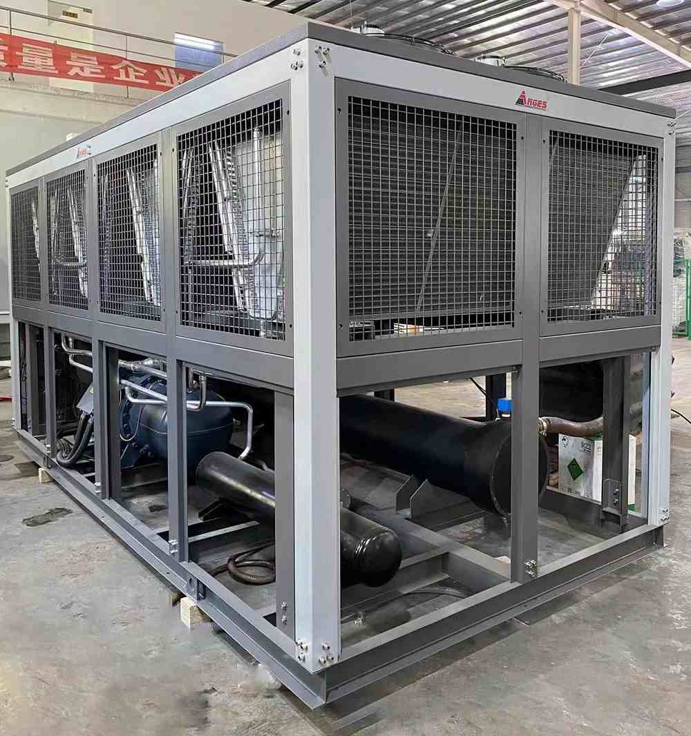 Finned Copper Tube Air Cooled Chiller With PLC Controller Customized ...