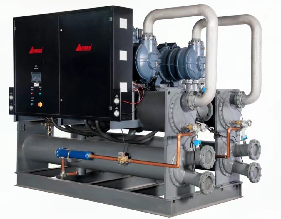 100hp Industrial Chiller Integrated System Semi Hermetic Screw Type
