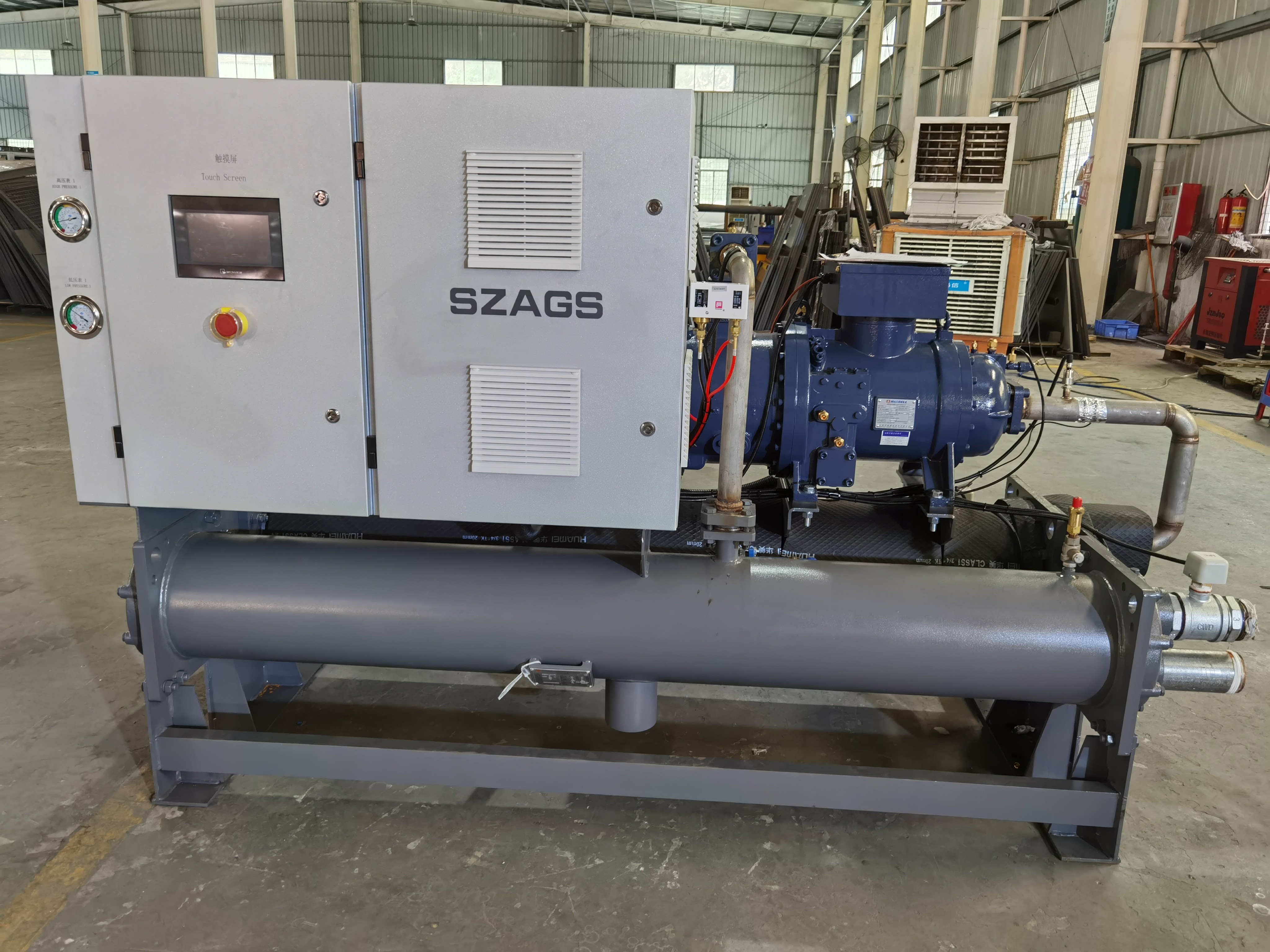 100hp Water-cooled Screw Type Chiller With Hanbell Compressor Use For ...