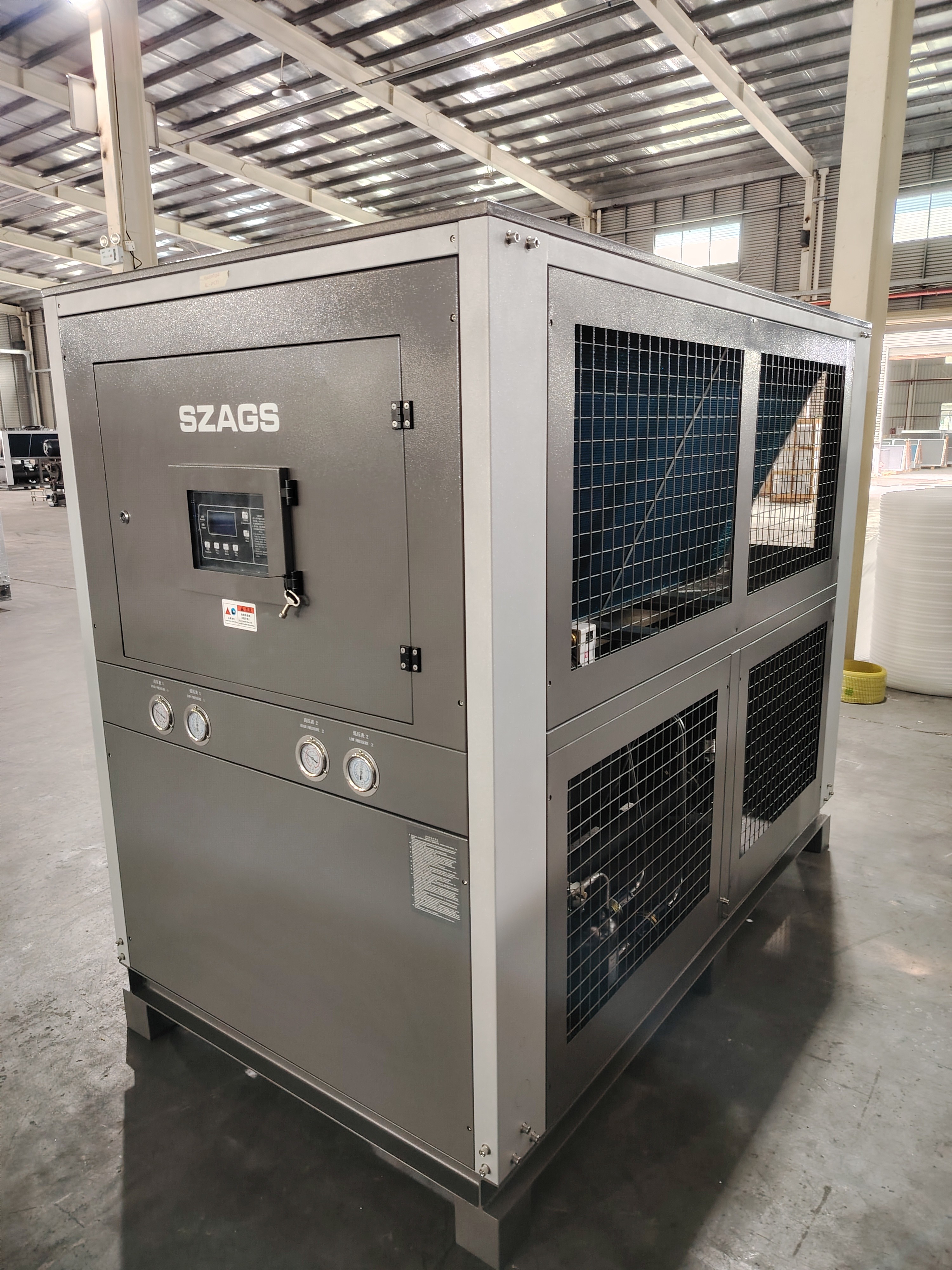 R134a Refrigerant Industrial Cooler 110-480V Voltage Shell And Tube ...