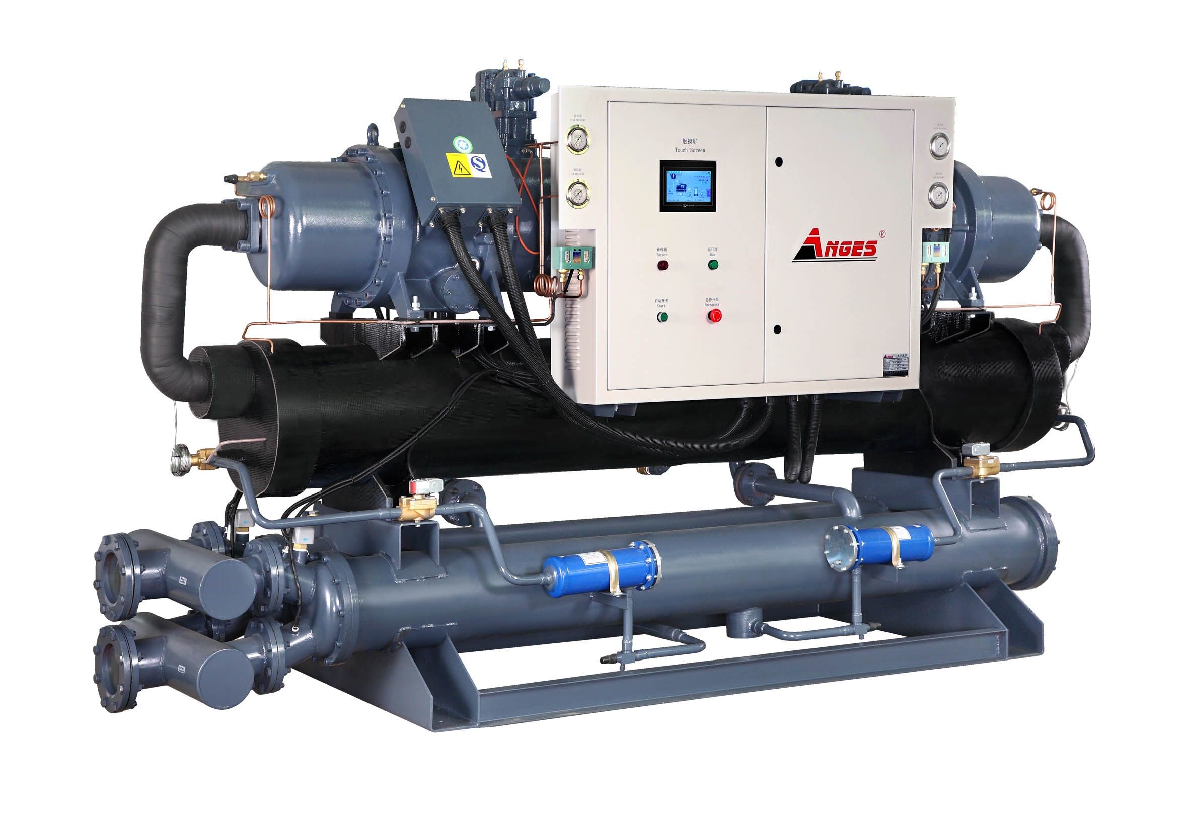 Water Cooled Screw Chiller For Plastic Extrusion With Semi-Hermetic ...