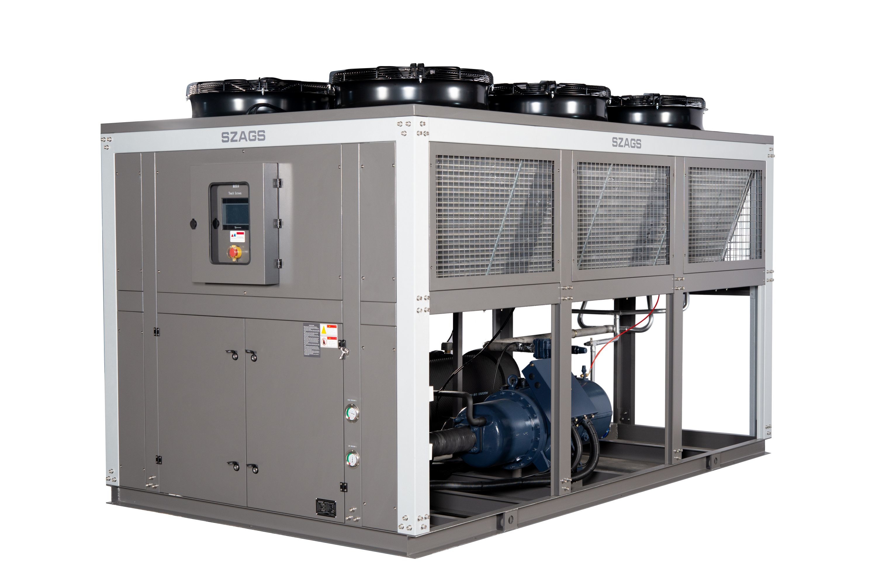 100HP Air Cooled Screw Compressor Chiller Industrial chemical chiller ...
